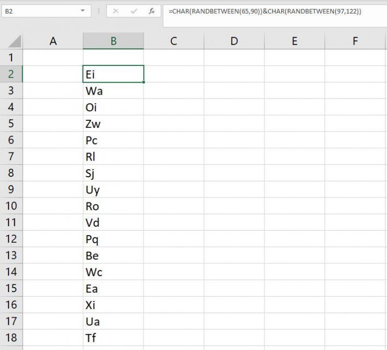 How to generate random letters in Excel - TechRepublic