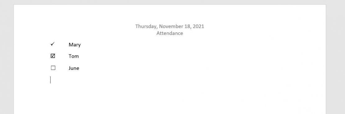 How to use check box content controls in a Word document