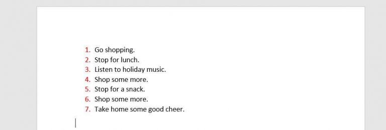 3 ways to add color to the numbers in a numbered list in Word ...