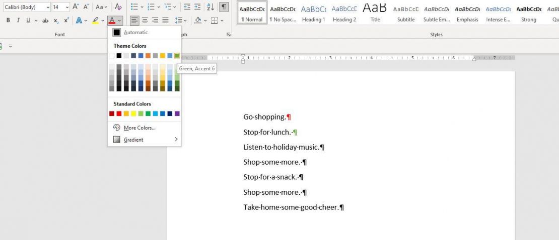 3 ways to add color to the numbers in a numbered list in Word ...