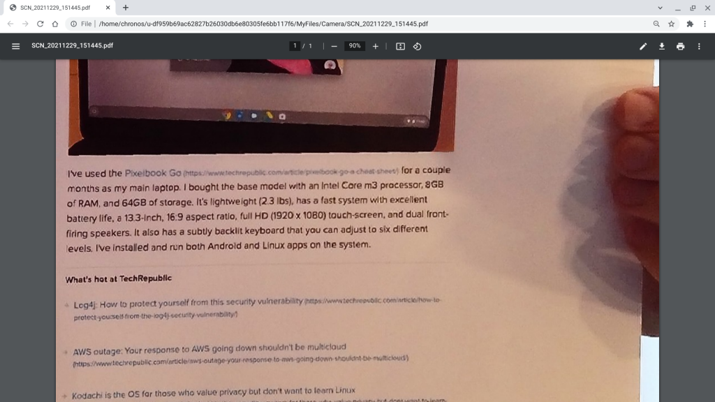 How to use the Camera app on your Chromebook as a scanner - TechRepublic