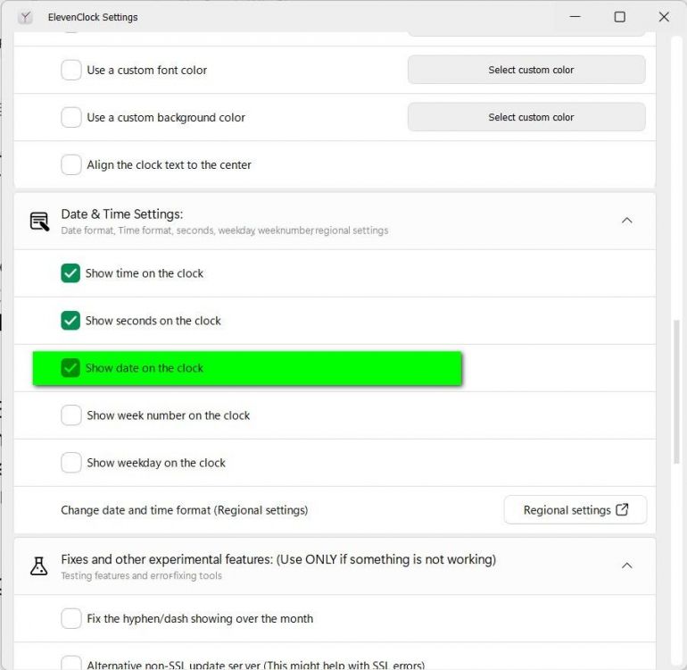 How to display seconds in the Windows 11 system clock despite Microsoft ...