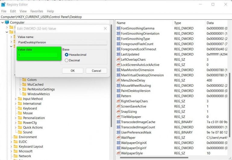 How to display version information on the Windows 11 desktop