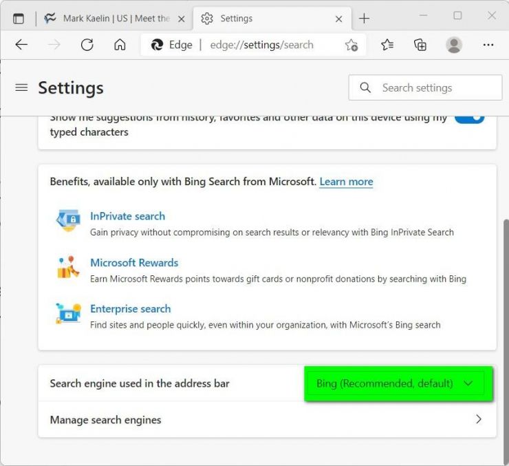 How to change the default search engine in Microsoft Edge | TechRepublic