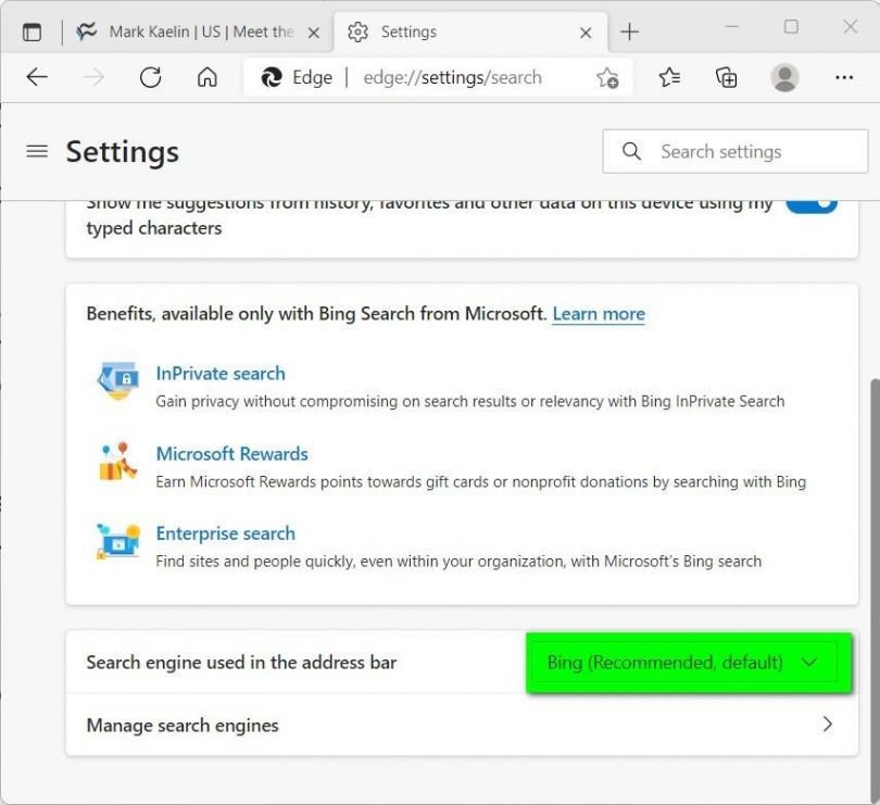 How to change the default search engine in Microsoft Edge | TechRepublic