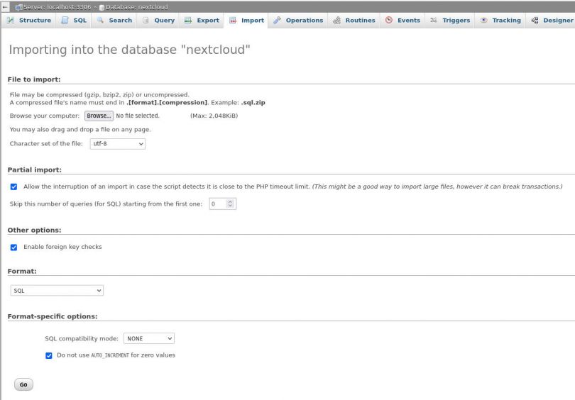 How to quickly back up and restore a database with phpMyAdmin ...