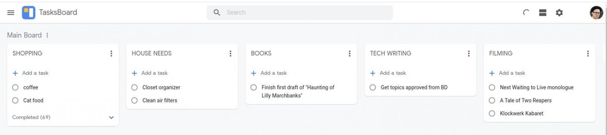 TasksBoard is the kanban interface for Google Tasks you've been waiting for