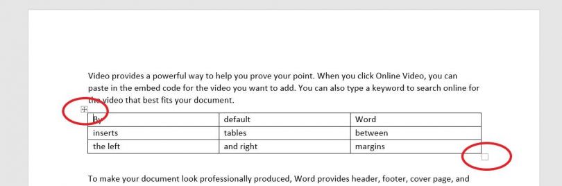 How to Control a Word Table’s Horizontal Alignment