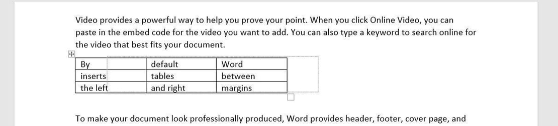 How to Control a Word Table’s Horizontal Alignment