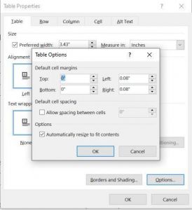 How to Control a Word Table’s Horizontal Alignment
