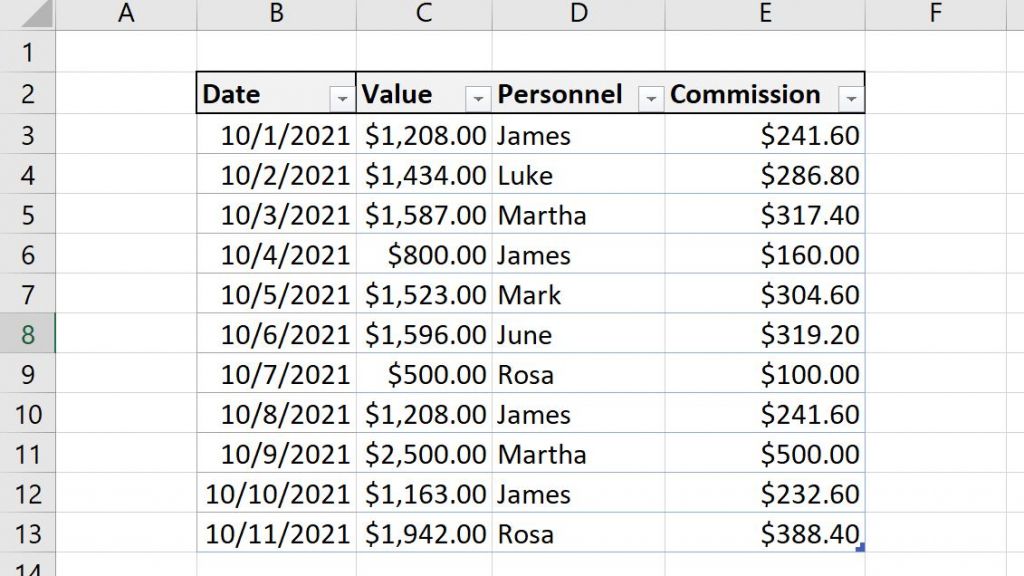 How To Use Conditional Formatting To Compare Values From Row To Row Or 9471
