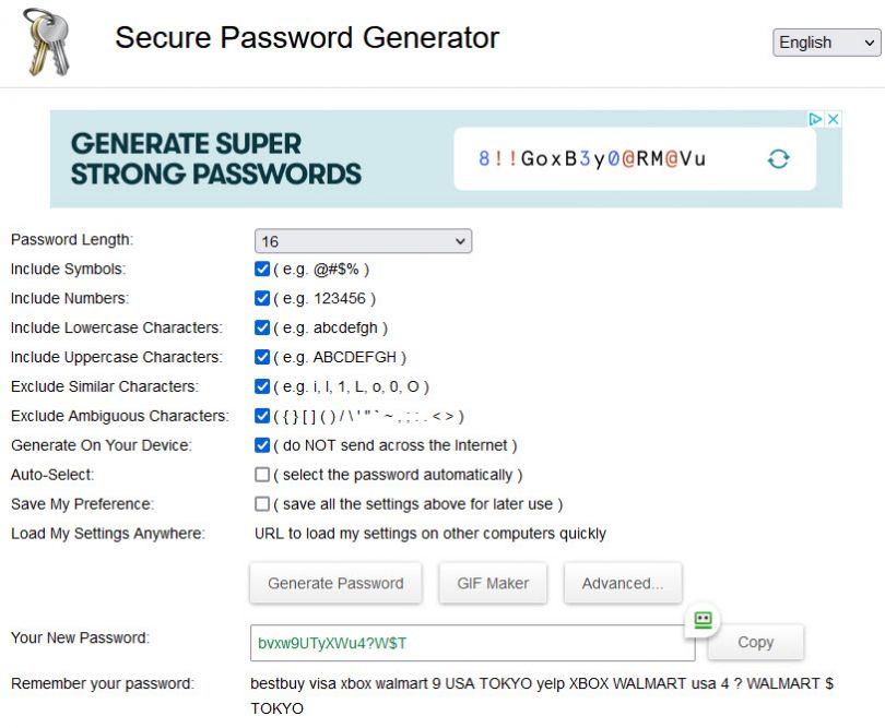 How to generate secure passwords for your accounts