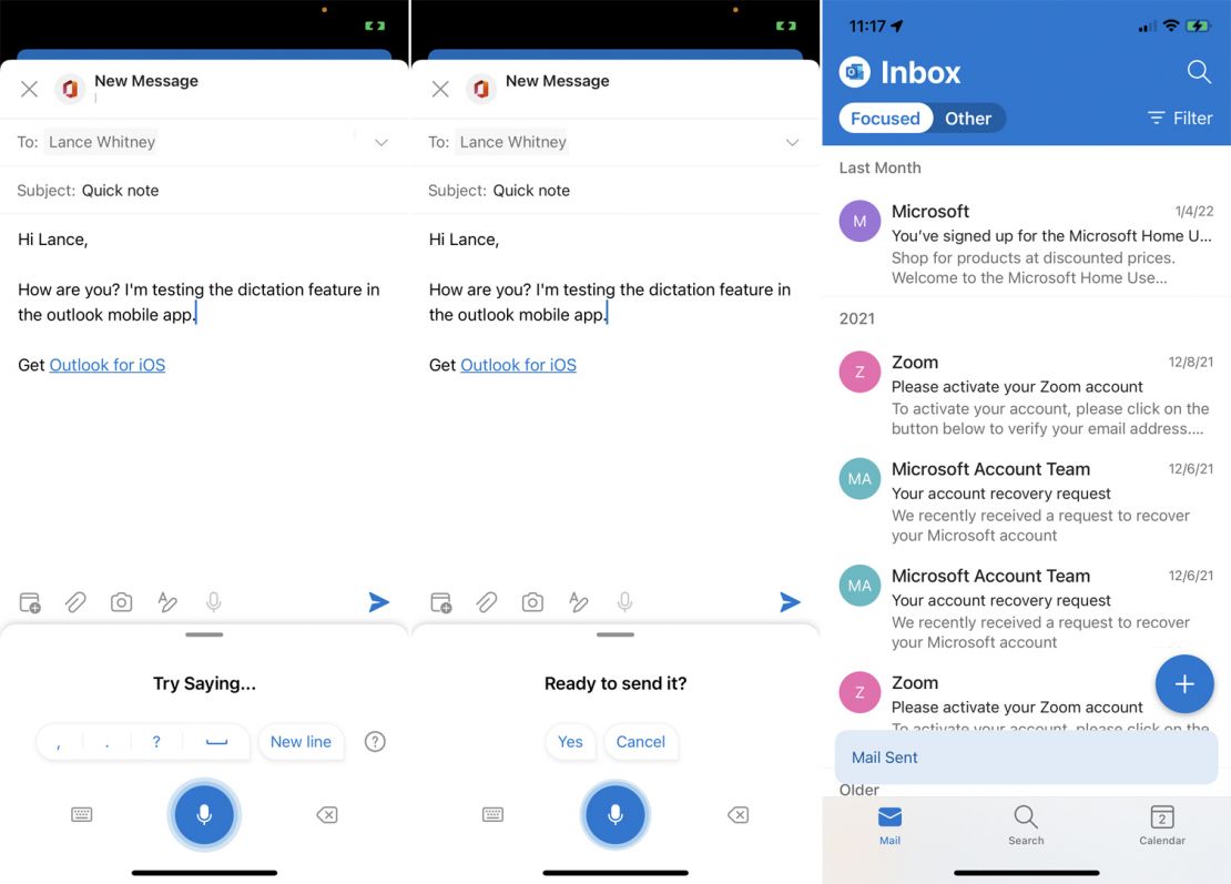 How to use your voice to work with the mobile Outlook app - TechRepublic