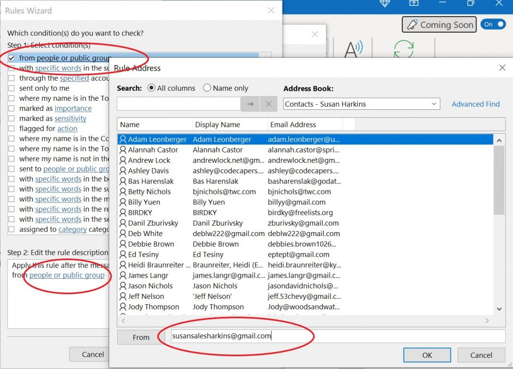 How to display an alert when Outlook email from a specific address ...