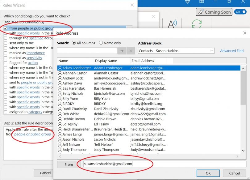 How to display an alert when Outlook email from a specific address ...