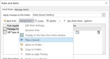 How to display an alert when Outlook email from a specific address ...
