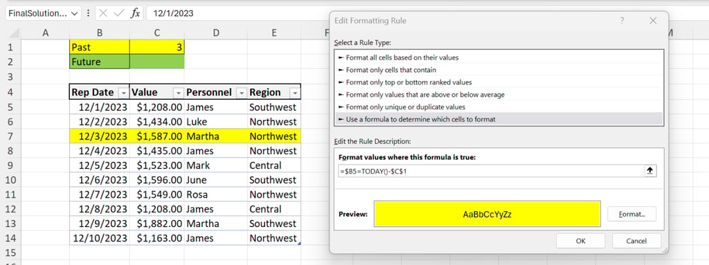 How to Use TODAY() Function to Highlight Dates in Excel