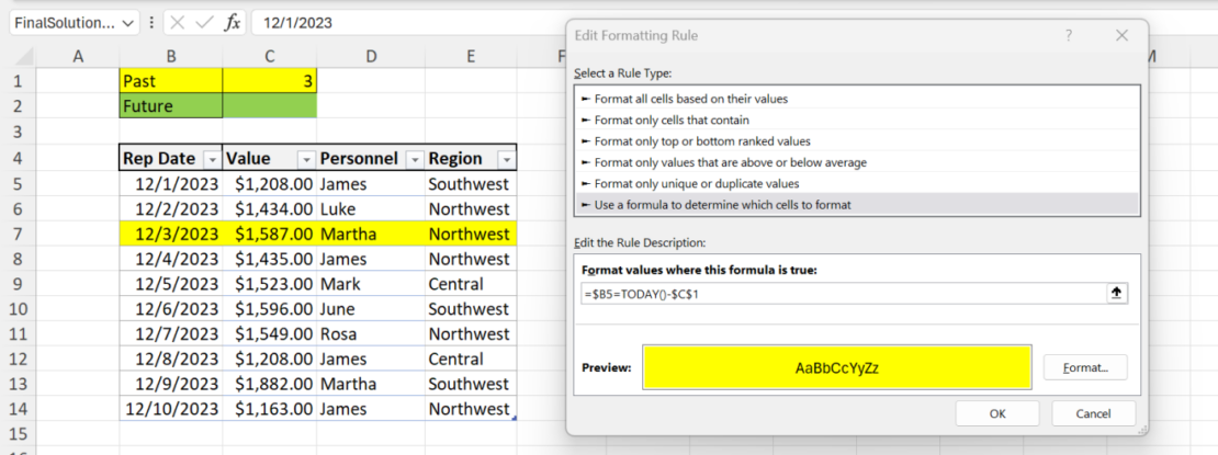 How to Use TODAY() Function to Highlight Dates in Excel