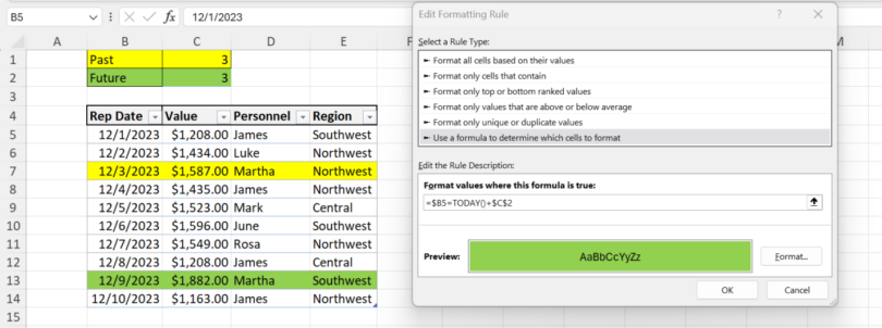 How to Use TODAY() Function to Highlight Dates in Excel