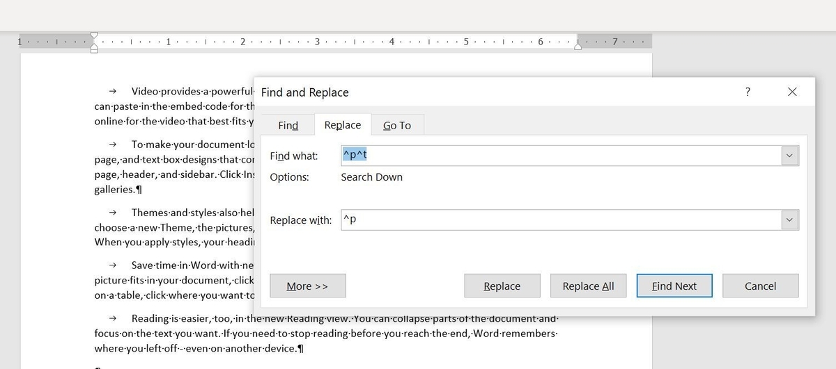 How to remove tabs used to indent paragraphs in a Word document - TechRepublic