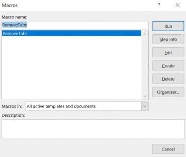 How to remove tabs used to indent paragraphs in a Word document ...