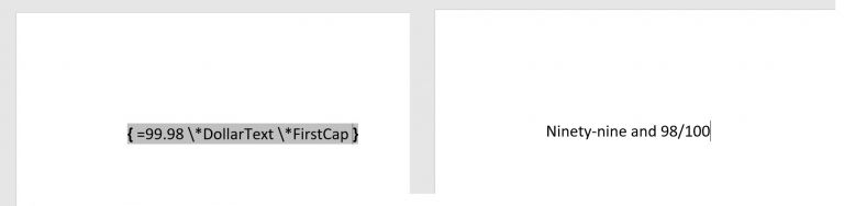 How to use a field switch to spell out dollar amounts in a Word ...