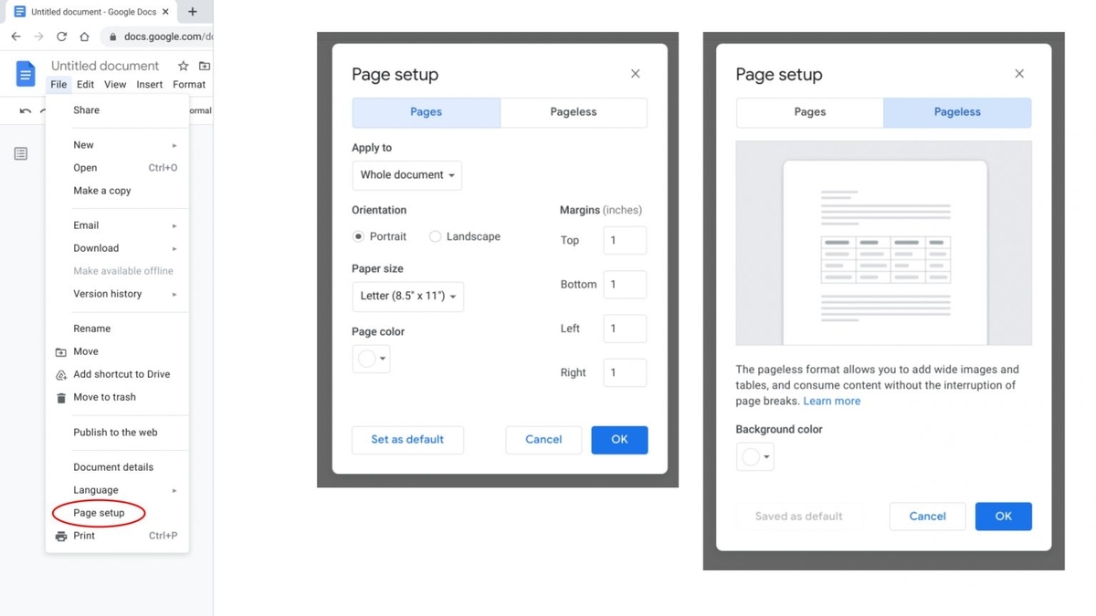 Focus on content with the new Pageless option in Google Docs - TechRepublic