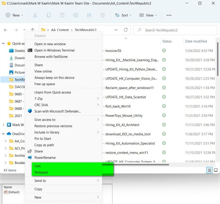 How to add apps to the context menu in Windows 11