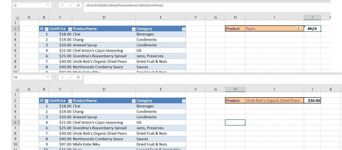如何在 Excel 中将通配符与 XLOOKUP() 函数结合使用 - Flnug.com