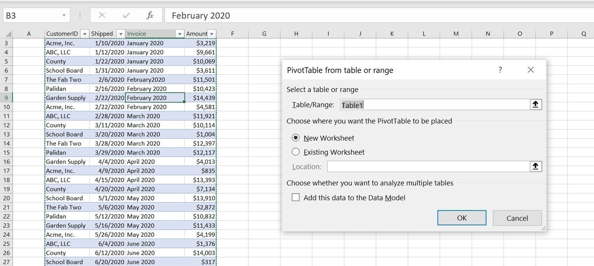 How to create a YOY comparison chart using a PivotChart in Excel ...