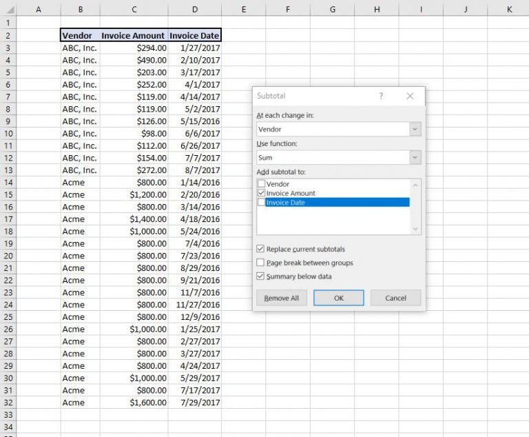 How to quickly make Excel subtotals stand out from the data | TechRepublic