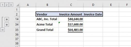 How To Quickly Make Excel Subtotals Stand Out From The Data Techrepublic