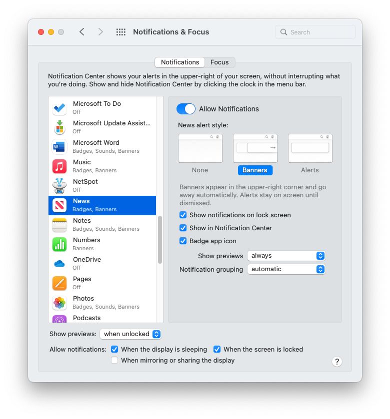 How to set granular news notifications using Apple News