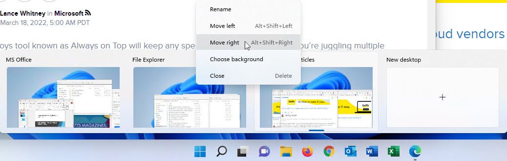 How to work with virtual desktops in Windows 11
