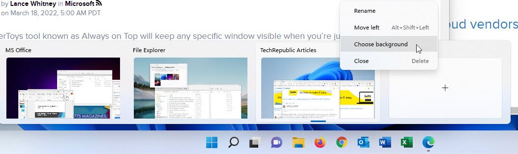 How to work with virtual desktops in Windows 11