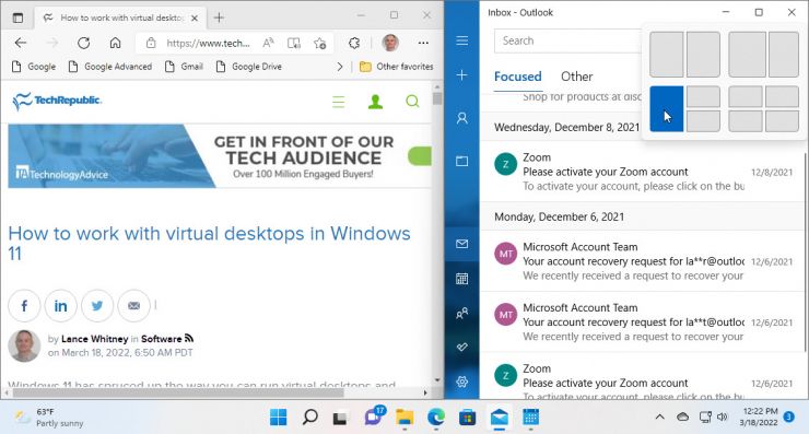 How to snap windows in Windows 11 | TechRepublic