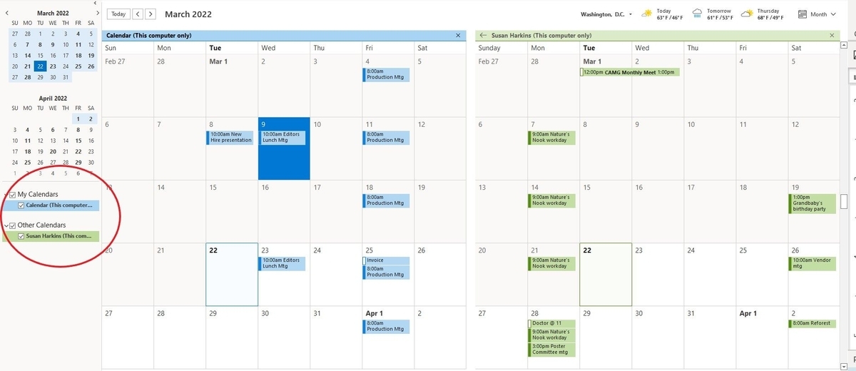 How to view multiple calendars at the same time in Outlook - TechRepublic
