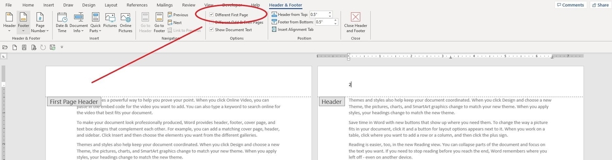 How to make different headers and footers in Word - TechRepublic