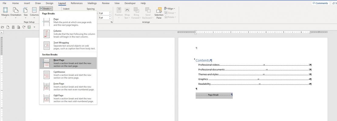 How to start page numbers after the first few pages in a Word document ...