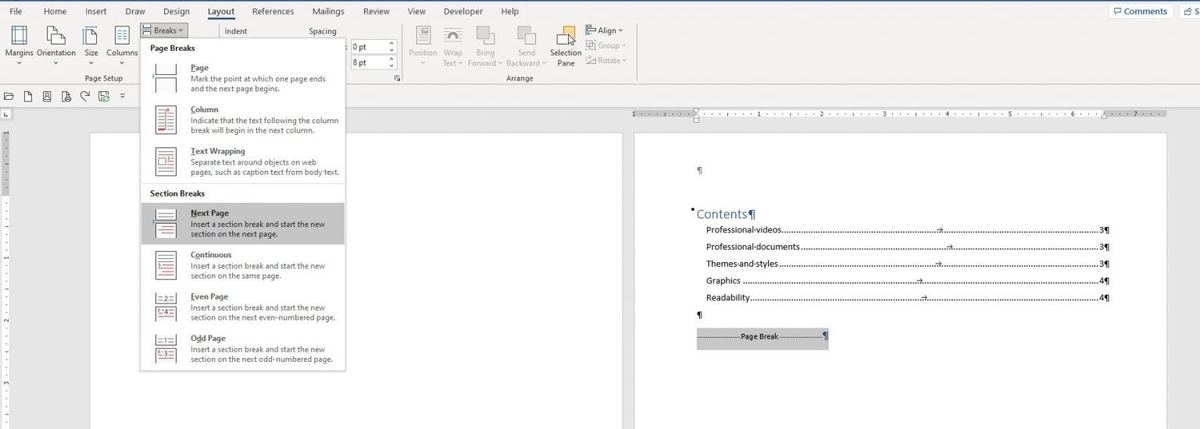 How to start page numbers after the first few pages in a Word document ...
