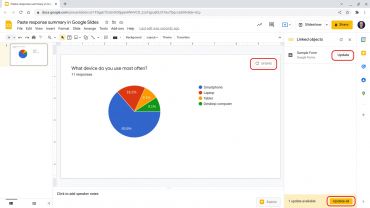 How to embed linked charts from Google Forms in Slides, Docs or ...