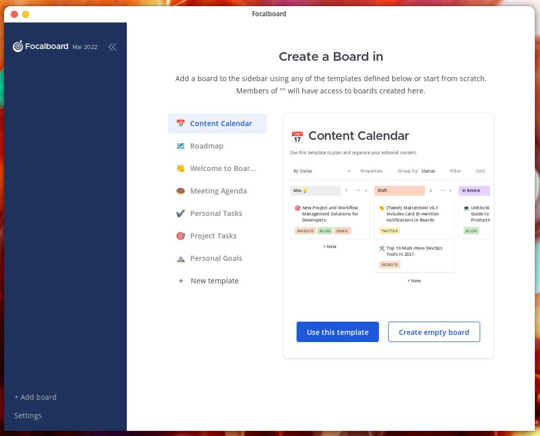 Focalboard is a kanban tool that anyone can use for better task ...