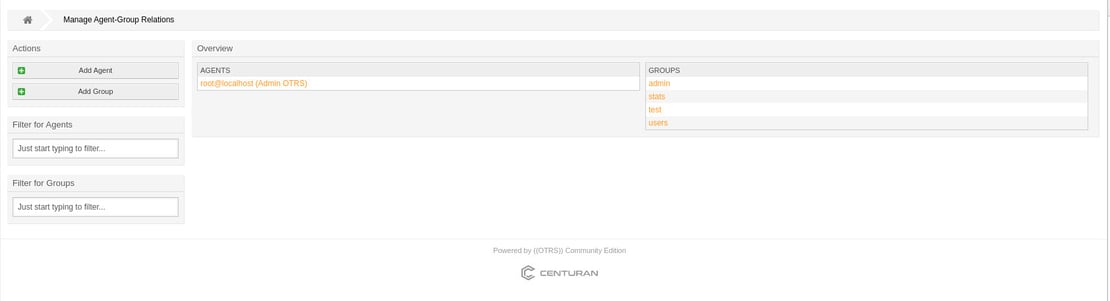 OTRS Guide: How to create groups and add permissions