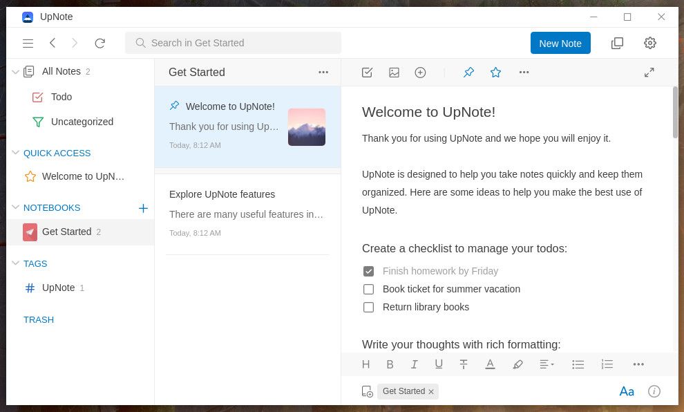 Upnote might be the best note-taking app on the market - TechRepublic