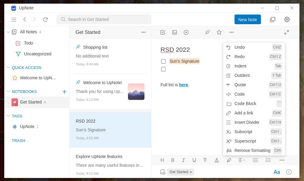 Upnote might be the best note-taking app on the market - TechRepublic