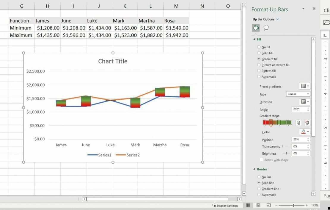 How to create a floating bar chart in Excel | TechRepublic How to create a floating bar chart in Excel | TechRepublic