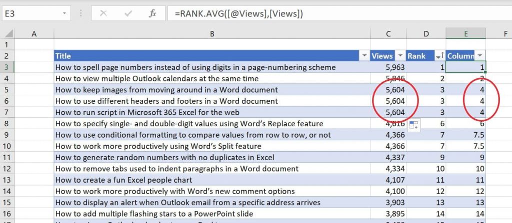 How to calculate rank in an Excel sheet | TechRepublic