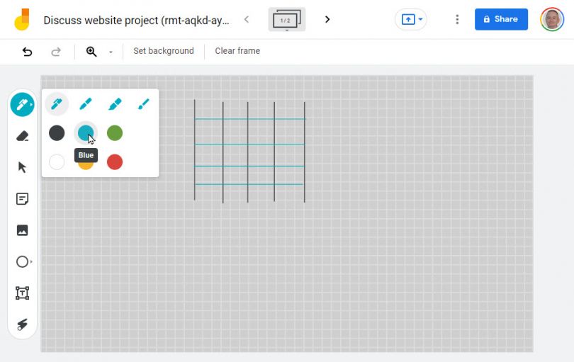 How to use the whiteboard in Google Meet