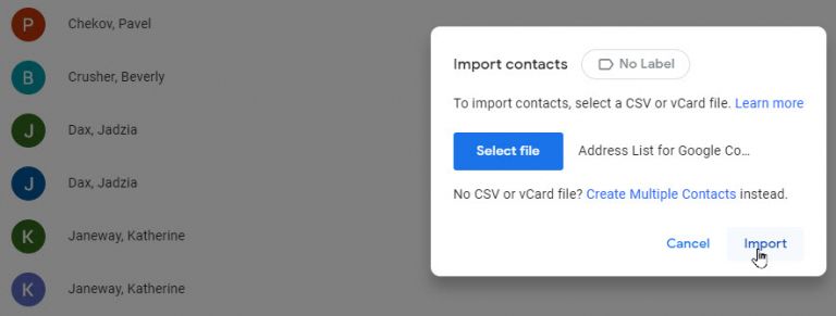 How to manage your Google Contacts