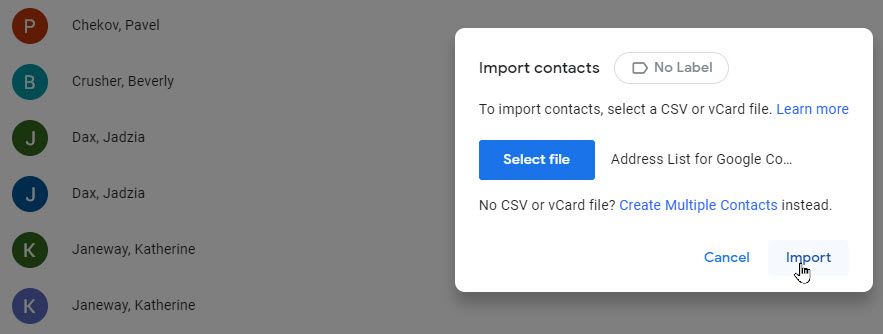 How to manage your Google Contacts